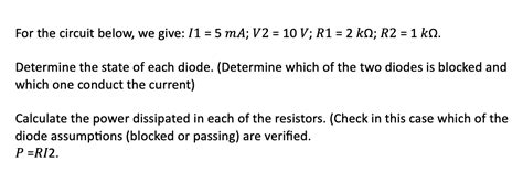 Solved For The Circuit Below We Give