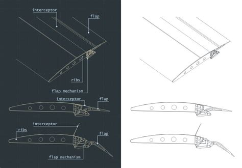 Aircraft Wing Structure Royalty Free Vector Image