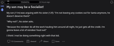Anti Santa Son Is A Socialist Rthathappened