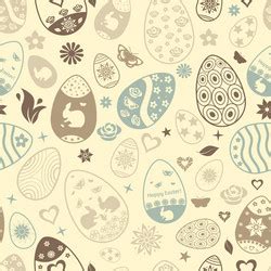 Easter Seamless Pattern With Colorful Eggs Vector Image