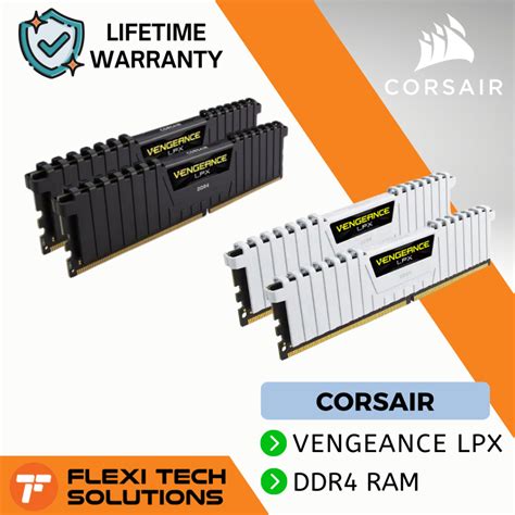 CORSAIR Vengeance LPX K2 DDR4 Black White 64GB 3600MHz RAM Flexi Tech