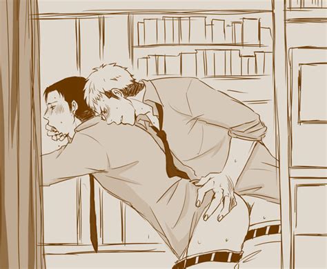 Rule 34 2boys Anal Attack On Titan Blush Brown Hair Clothed Finger In