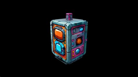 A Square Robot With A Single Pink Cylinder On To Download Free 3d