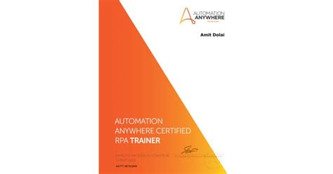 Completed Automation Anywhere Rpa Training Amit Dolai Posted On The