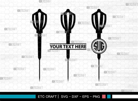 Dart Monogram Dart Silhouette Dart Svg Dartboard Svg Target Svg Shooting Target Svg Dart