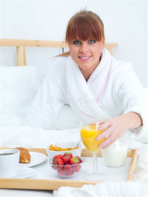 Breakfast In Bed Stock Image Image Of Cook Female Happiness 6426927
