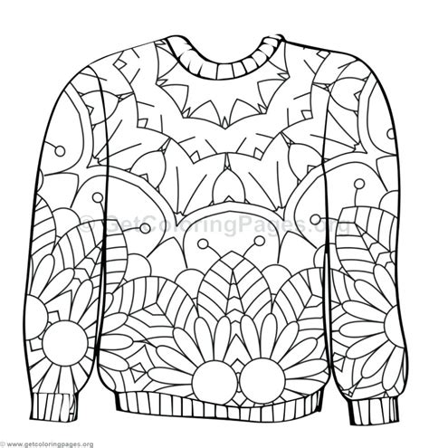 Free Printable Ugly Sweater Coloring Page Coloring Pages
