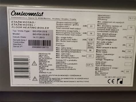 Centrometal Bio Pek B Kw Kotao Sa Pe Nicom