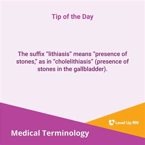 Suffix Lithiasis Leveluprn
