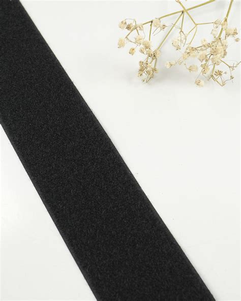 Bande auto agrippante crochet adhésive noire 2cm et 5cm Mercerine