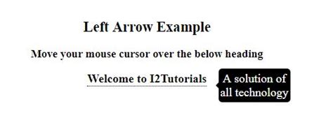 CSS Arrow I2tutorials