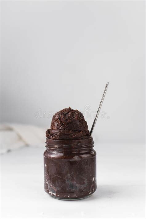 Double Chocolate Edible Cookie Dough Double Chocolate Ice Cream Stock