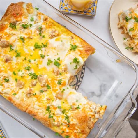 Sausage And Cream Cheese Breakfast Casserole Golden Truffle