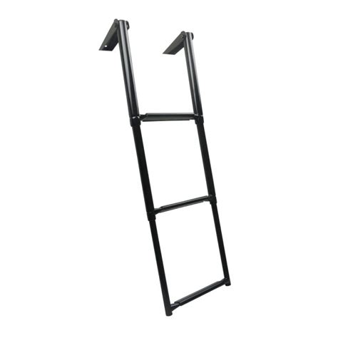 Black Stainless Steel Telescopic Ladder 3 Or 4 Steps Float Your Boat