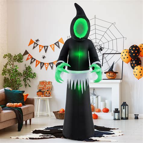Costway 8 Ft Giant Halloween Inflatable Ghost Blow Up Ghost Decoration
