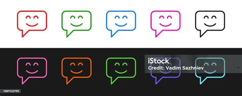 흑백 배경에 격리 된 세트 미소 얼굴 아이콘 웃는 이모티콘 행복한 웃는 채팅 기호 벡터 미소에 대한 스톡 벡터 아트 및 기타 이미지 Istock