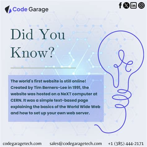 Codegaragetech Didyouknow Firstwebsite Timbernerslee Internethistory Cern Webdevelopment