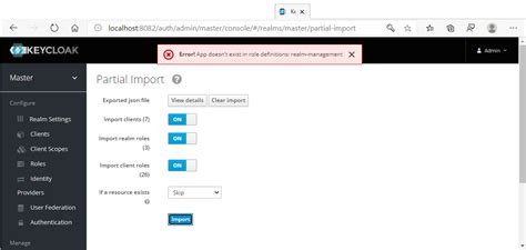 error app doesn t exist in role definitions realm management · issue