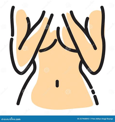 Caricatura De Pecho Y Pecho Femenino Ilustración del Vector