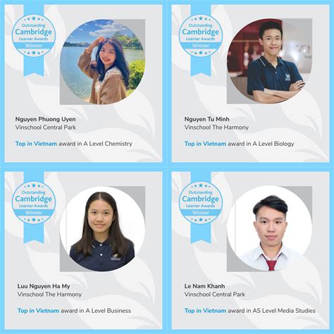 Congratulations To 9 Vinsers Winning Outstanding Cambridge Learner