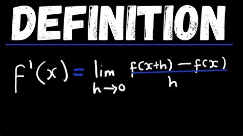 Calculating Derivatives Using The Definition Method Youtube