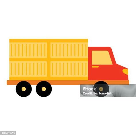 트럭 물류 요소 Logistic 테마와 평면 벡터 스타일이 있는 벡터 그림입니다 편집 가능한 벡터 요소 개념에 대한 스톡 벡터 아트 및 기타 이미지 Istock