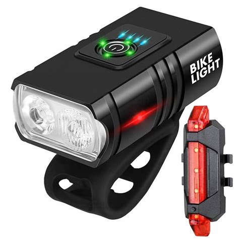 LAMPKA ROWEROWA LED PRZÓD TYŁ ZESTAW DO ROWERU USB 13918067352