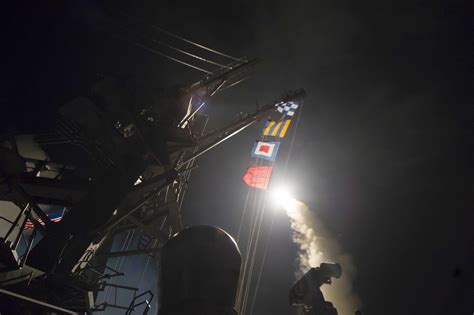Us Missile Strike On Syria Airbase Accuracy Assessed As Pentagon Says