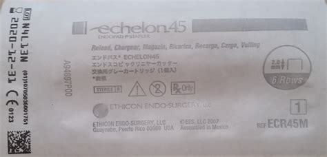 Ethicon Ecr45m Reload Single Piece Medical Equipment Export Llc