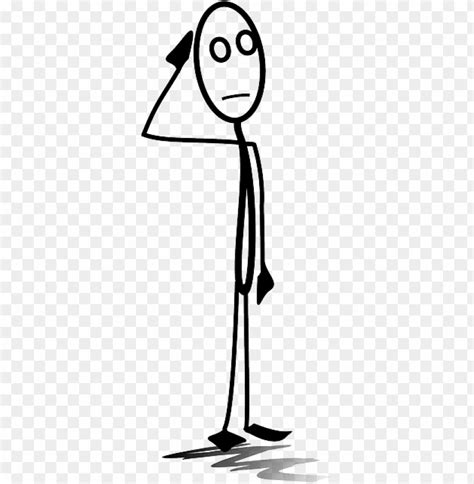 Stick Figure Thinking Pose