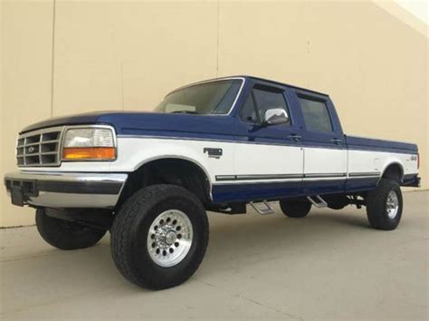 1997 Ford F350 Crew Cab Xlt Gray Leather 73 Powerstroke Turbo Diesel