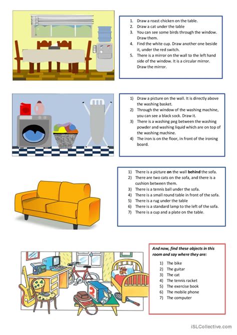 Draw The Objects Picture Description English Esl Worksheets Pdf Doc