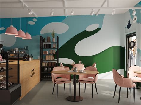 Интерьер кафе и ресторана проекта «Кофейня Зефирка Black Fox Ростов от дизайнера интерьера