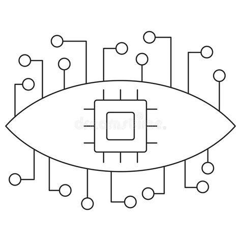 Machine Vision Icon Stock Vector Illustration Of Computation 355612658