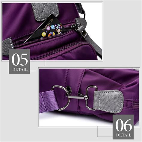 Bolsa Mujer Impermeable Viaje Nylon Tote Crossbody Bandolera Meses