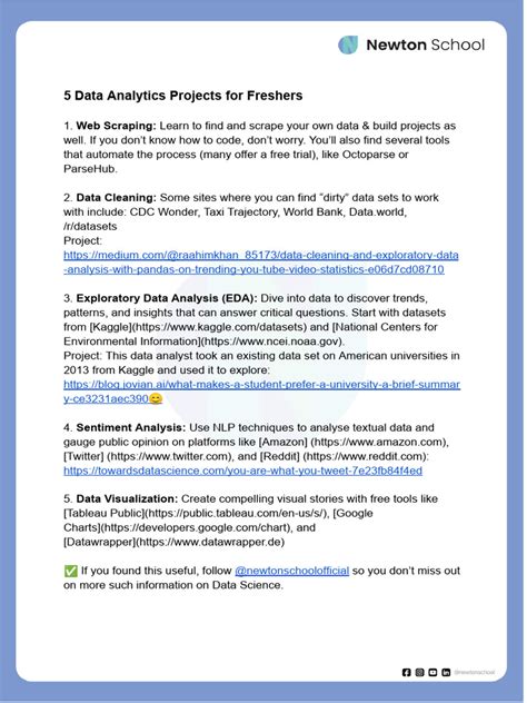 5 Data Analytics Projects For Freshers Pdf