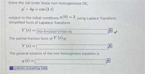 Solved Solve The 1st Order Linear Non Homogeneous De