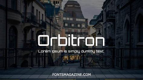 Orbitron Font Download The Fonts Magazine