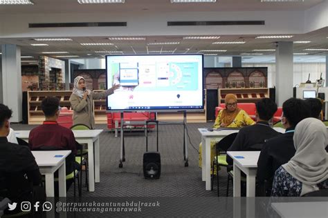 Taklimat Perpustakaan Dan Library Tour Pelajar Baharu Dalam Minggu
