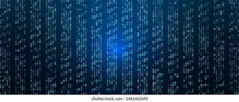 Stream Binary Matrix Code On Screen Stock Vector Royalty Free 1461462695 Shutterstock