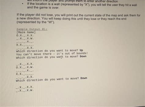 Solved Assignment B Maze Game D Arrays Can Be Used To Chegg