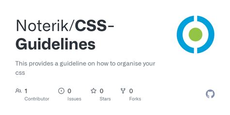 GitHub Noterik CSS Guidelines This Provides A Guideline On How To Organise Your Css
