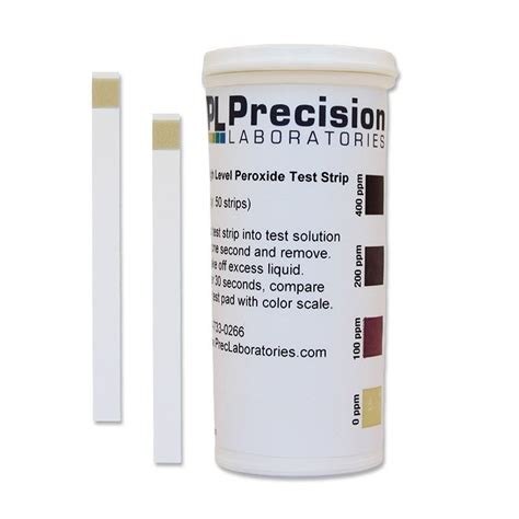 Peroxide Test Strips High Level 0 100 200 400ppm Westlab Australia