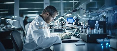 Premium Psd Scientist Using Microscope In Laboratory