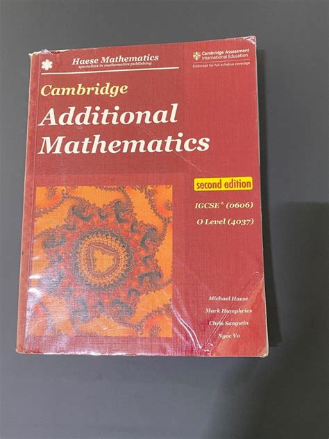 Additional Mathematics Igcse 0606 Hobbies And Toys Books And Magazines