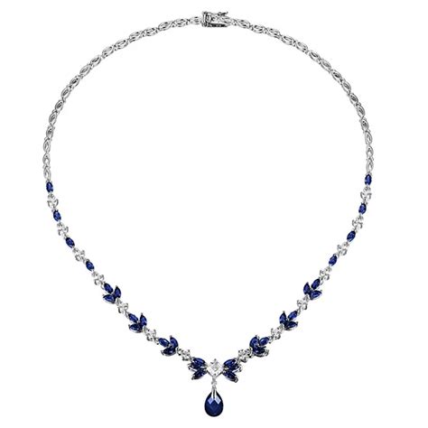 Classic Treasures Sterling Silver Lab Created Blue And White Sapphire