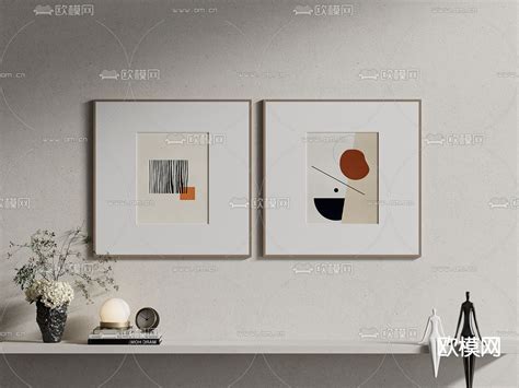 装饰画 简笔画 艺术画3d模型下载 Id14288156 3dmax免费模型 欧模网