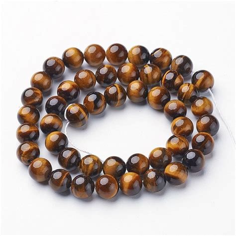 Perle En Oeil De Tigre Boule 8 Mm