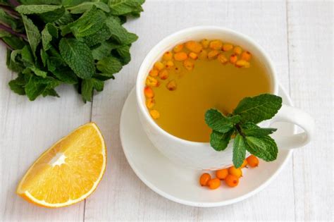 Облепиховый чай с апельсином и мятой простой и вкусный рецепт с фото