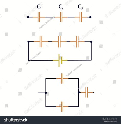 Capacitor Series Parallel Circuits Formulas Stock Vector Royalty Free 2150493763 Shutterstock